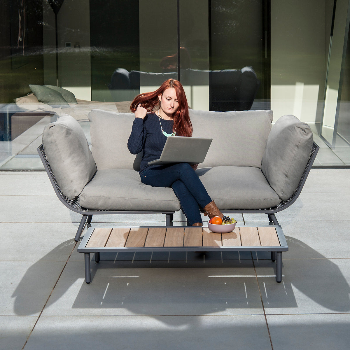 Beach Coffee Table with Roble Wood Top | Alexander Rose – Alexander Rose