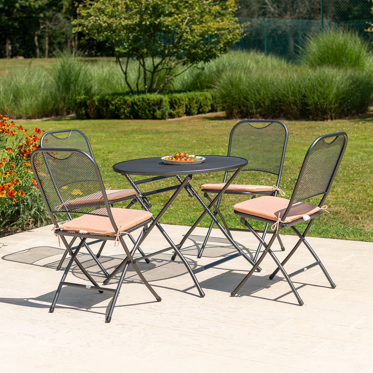 Portofino 4-Seater Folding Outdoor Dining Set | Alexander Rose ...